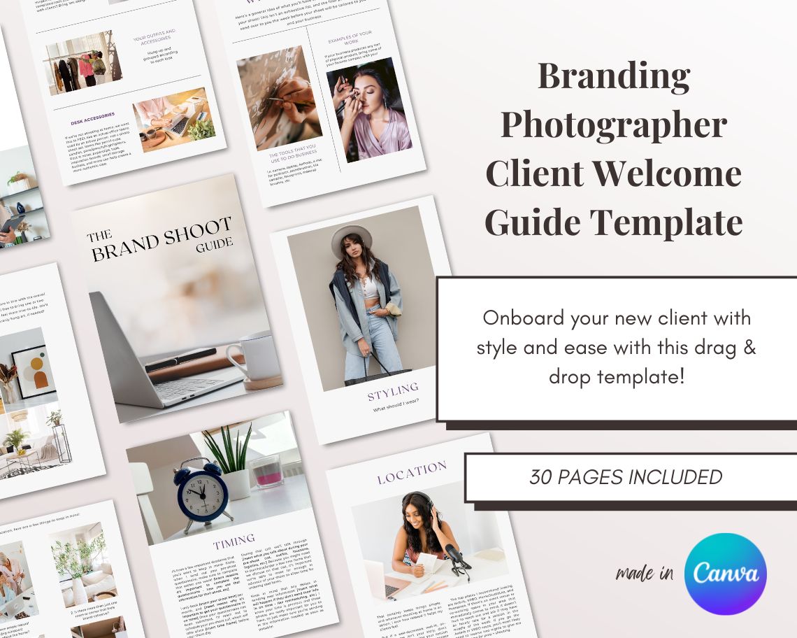 Client Welcome Guide for Personal Branding Photographers